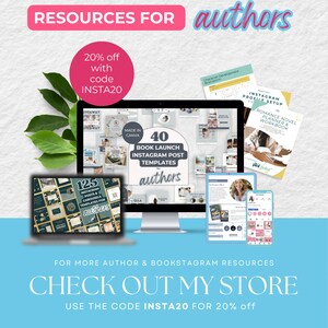 Book Marketing | Social Media | Digital Download | Canva Templates ...