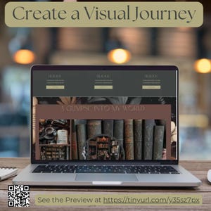 Canva Website Template for Authors - Author Website Template - Moody ...