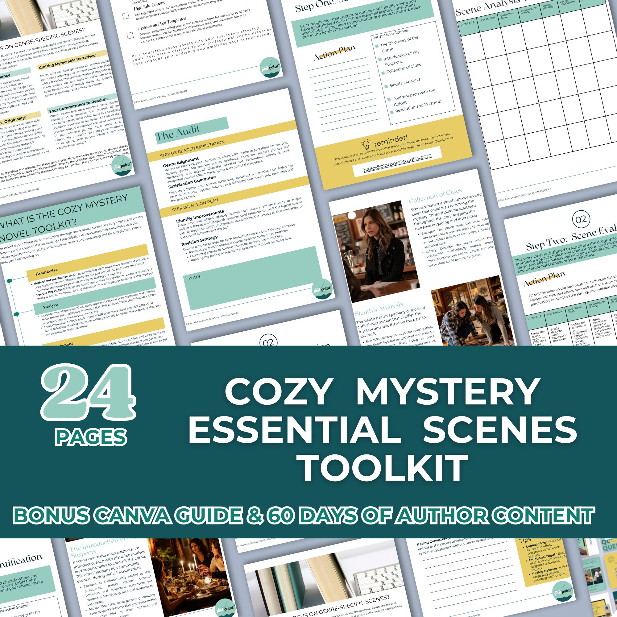 Cozy Mystery Workbook Writing Planner Novel Plotting Digital or ...