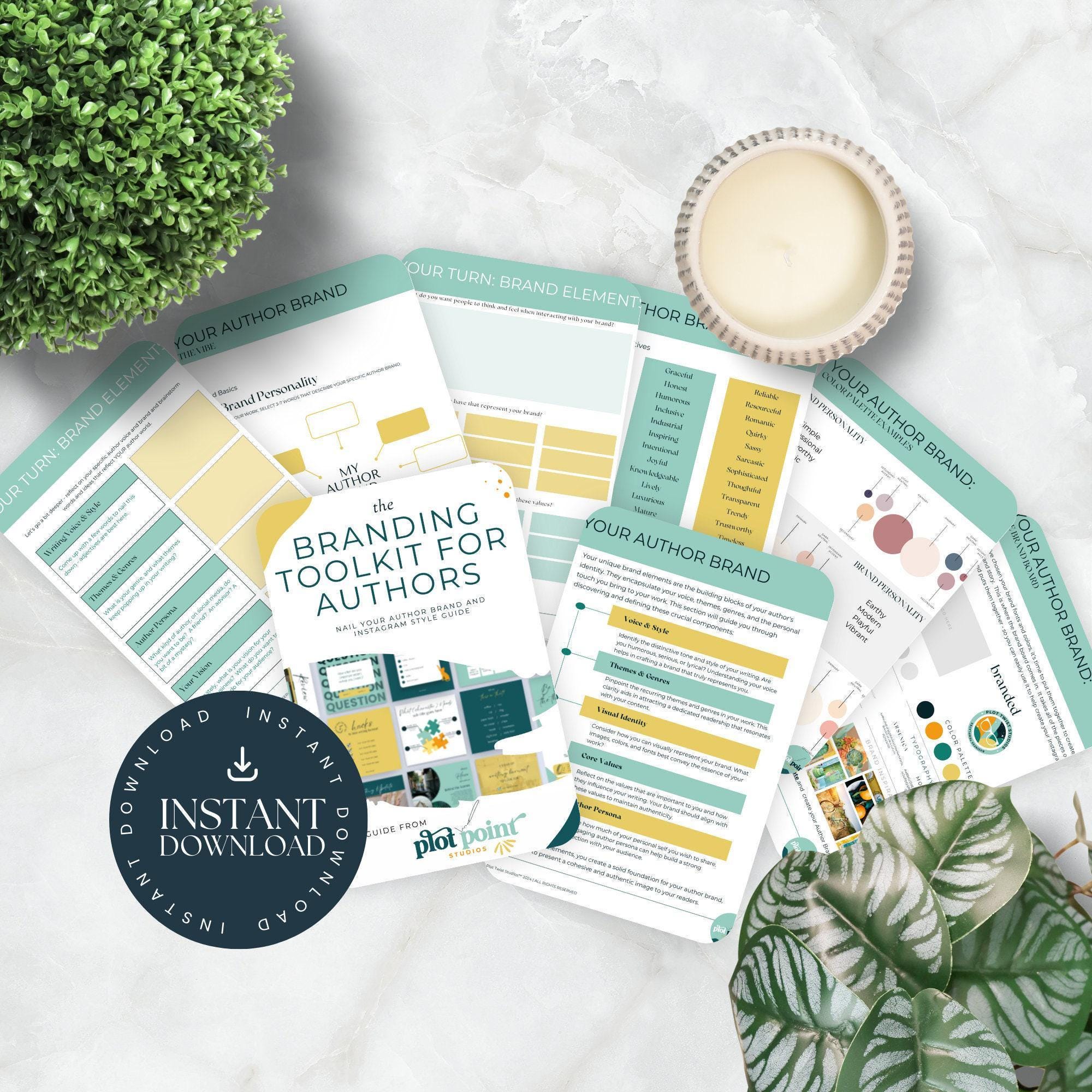 The Author Branding Toolkit Workbook, Digital or Printable Writer ...