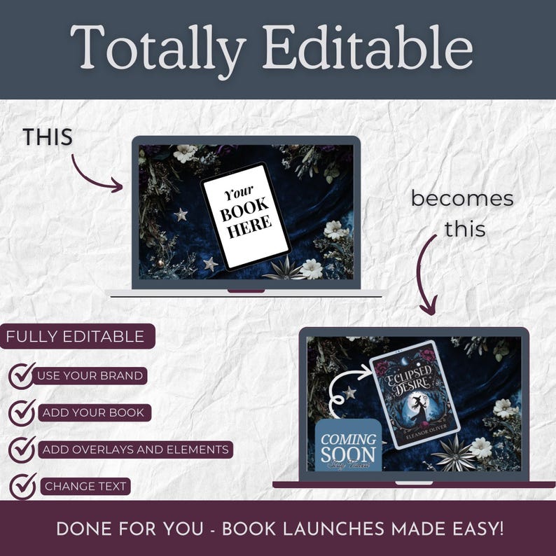 Dark Fairytale Book Mockup Victorian Gothic Author Marketing ...