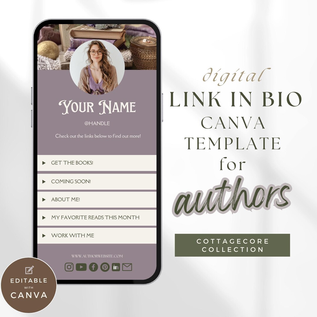 Link in Bio Template, Instagram Link in Bio Template, Canva Link in Bio ...