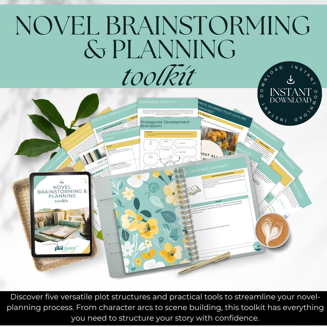 Novel Planning Toolkit - Brainstorming & Plot Organizer - Writing Guide ...