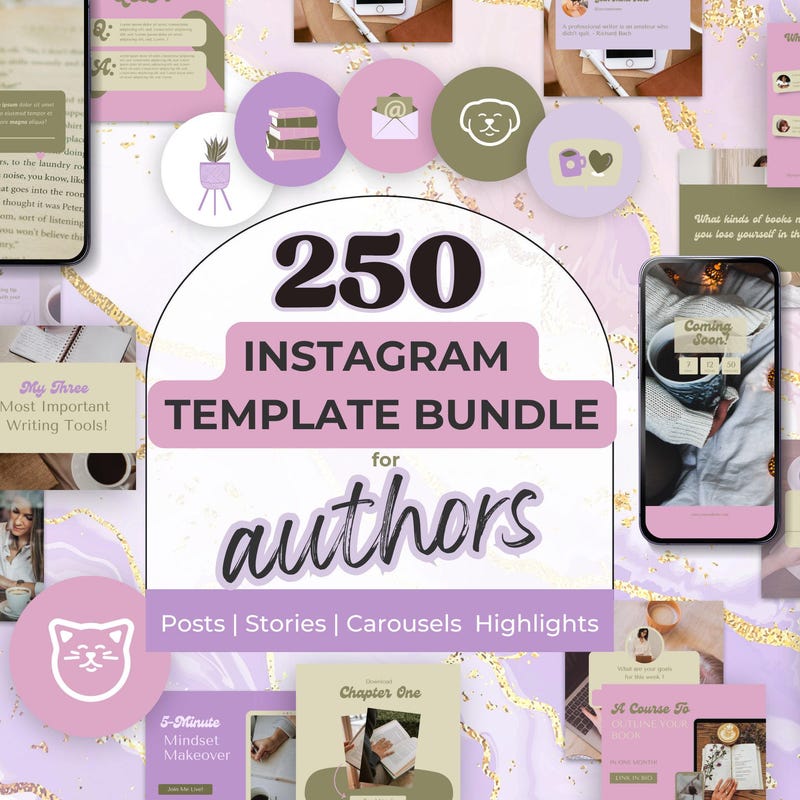 Purple Author Templates - Etsy