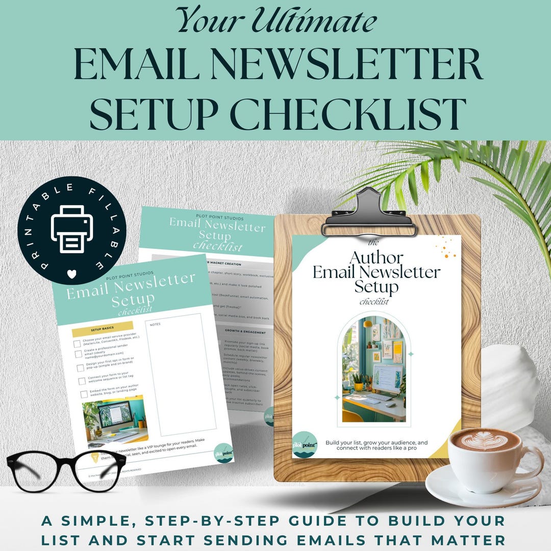 Email Newsletter Setup Checklist for Authors (digital Download) - Etsy