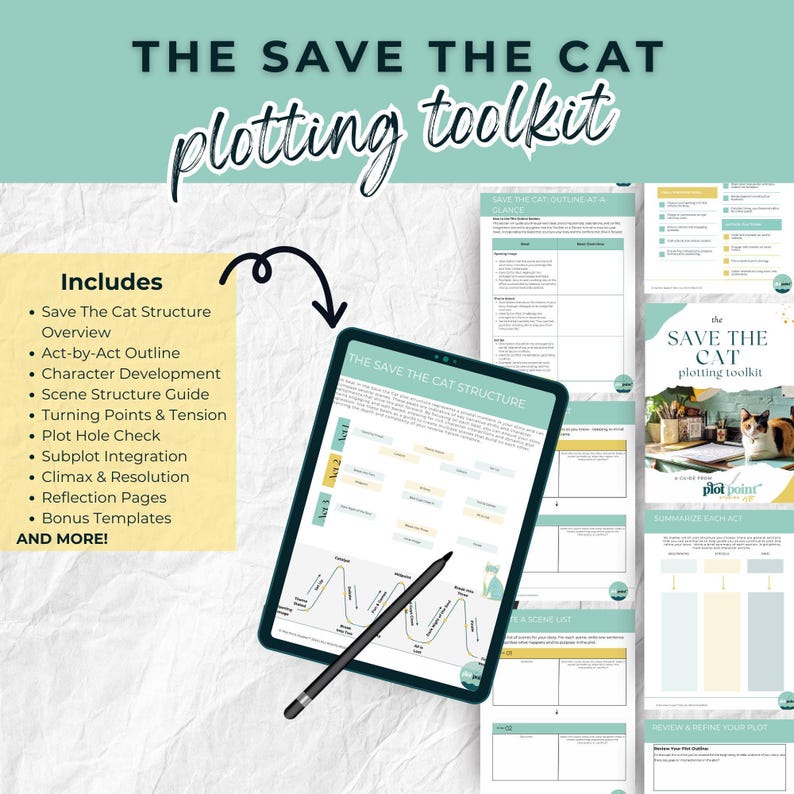 Goodnotes Novel Writing Template, Save the Cat Plot Template Outline ...
