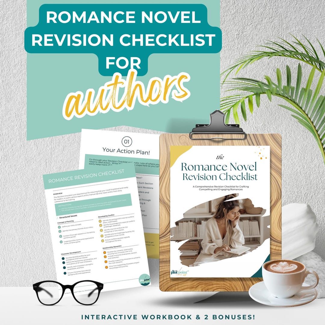 Romance Novel Revision Checklist, Writing Planner, Novel Plotting ...