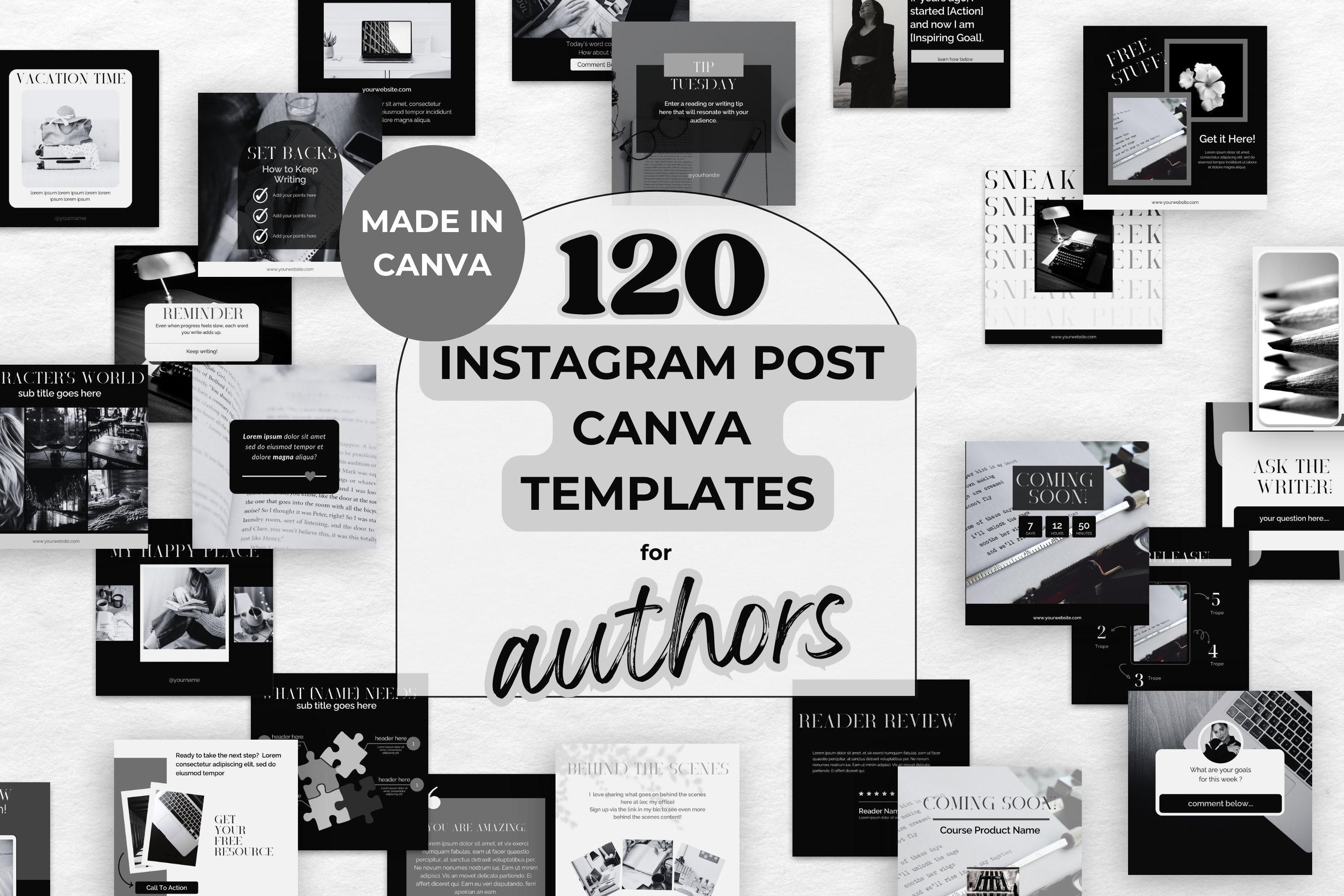 Social Media Templates for Authors, Instagram for Authors, Author ...