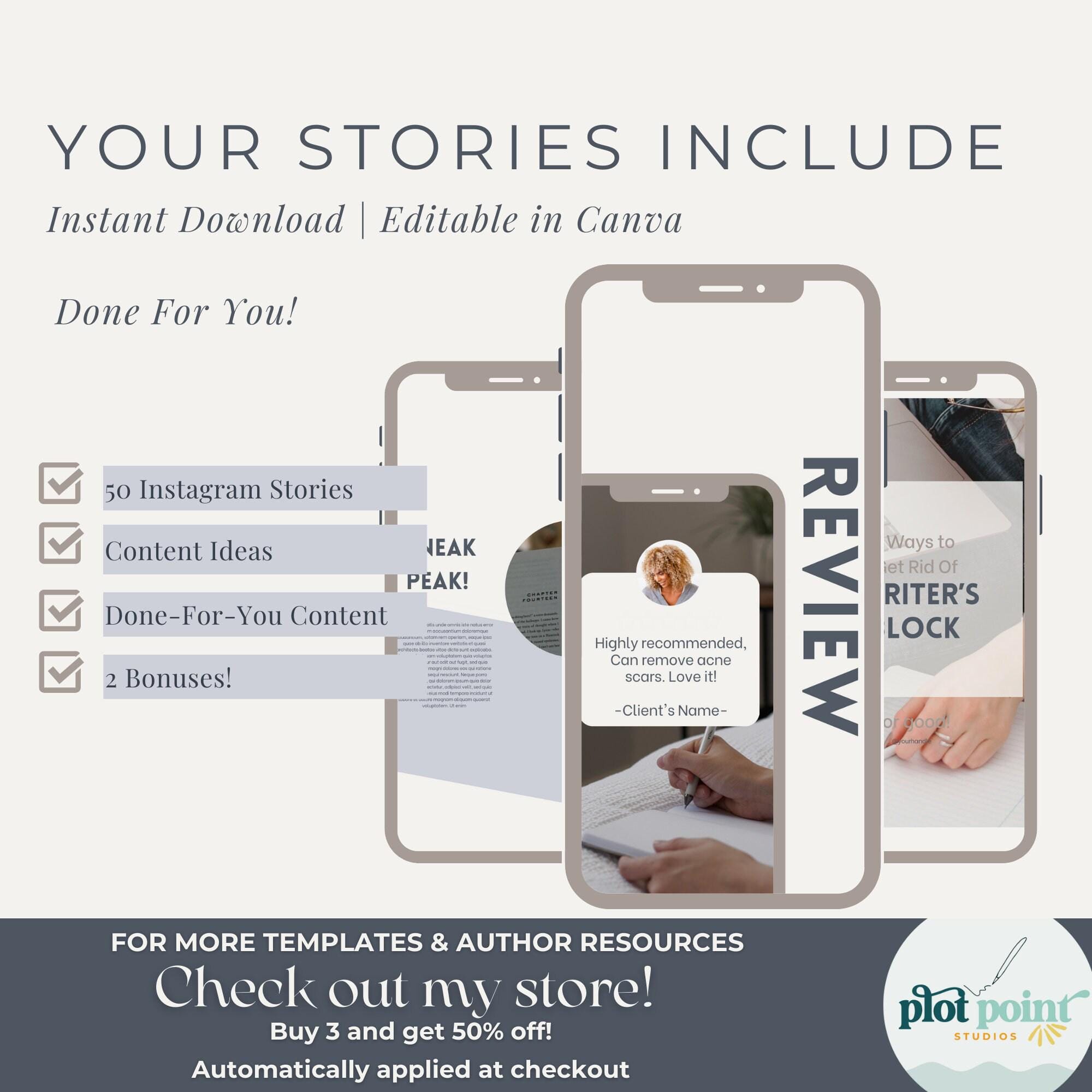 SOCIAL MEDIA Post Templates for AUTHORS, Social Media Canva Templates ...
