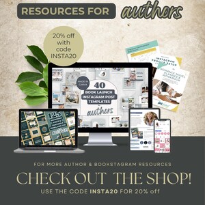 Canva Website Template for Authors - Author Website Template - Moody ...