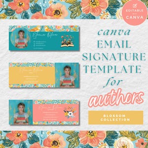 Romance Author Canva Template, Bright Writer Branding, Colorful ...