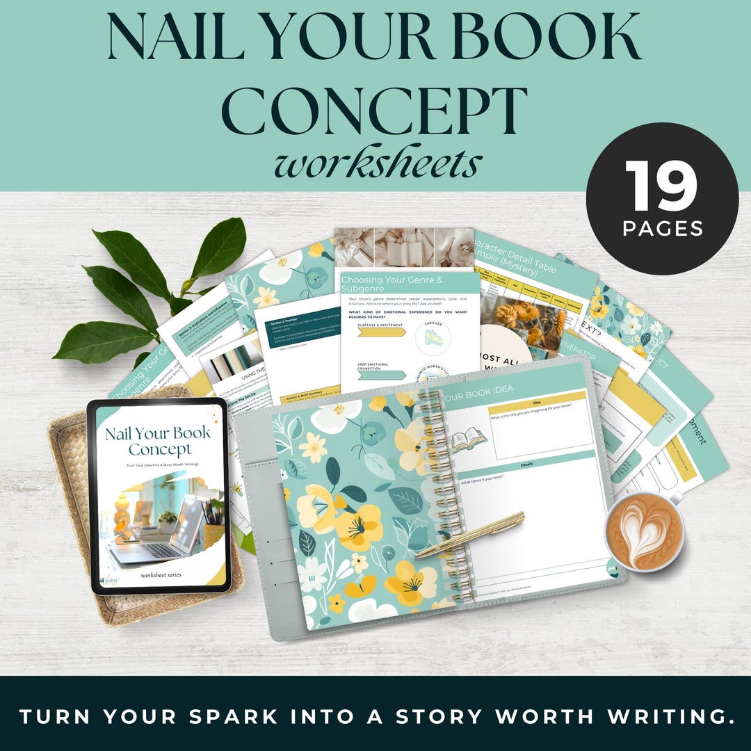 Book Concept Worksheet, Printable Fillable PDF for Writers | Novel ...