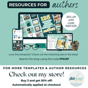 Author One Sheet, Canva Template, Media Kit Template, Author Canva ...