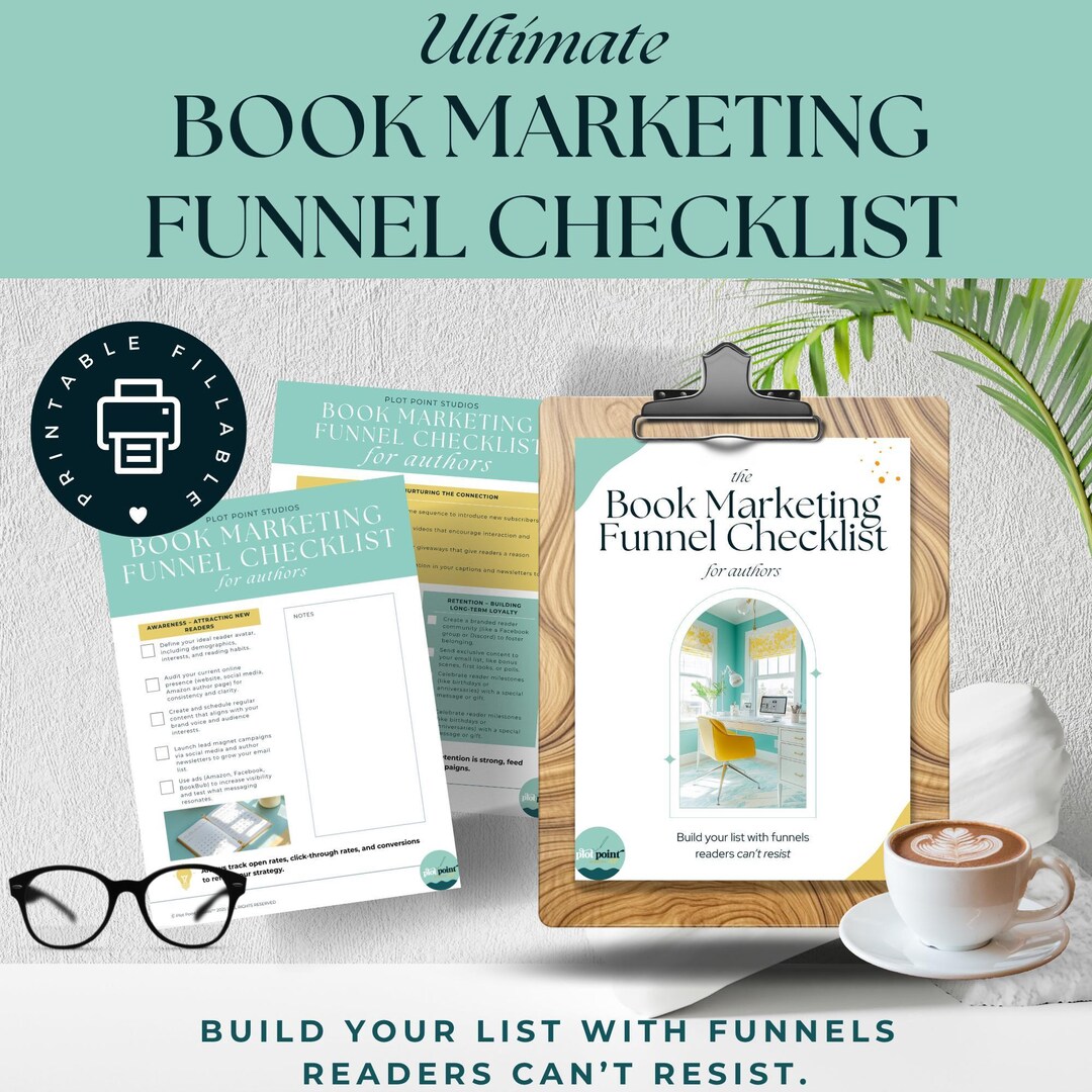 Book Marketing Funnel Checklist: Author Lead Magnet & Sales Guide ...