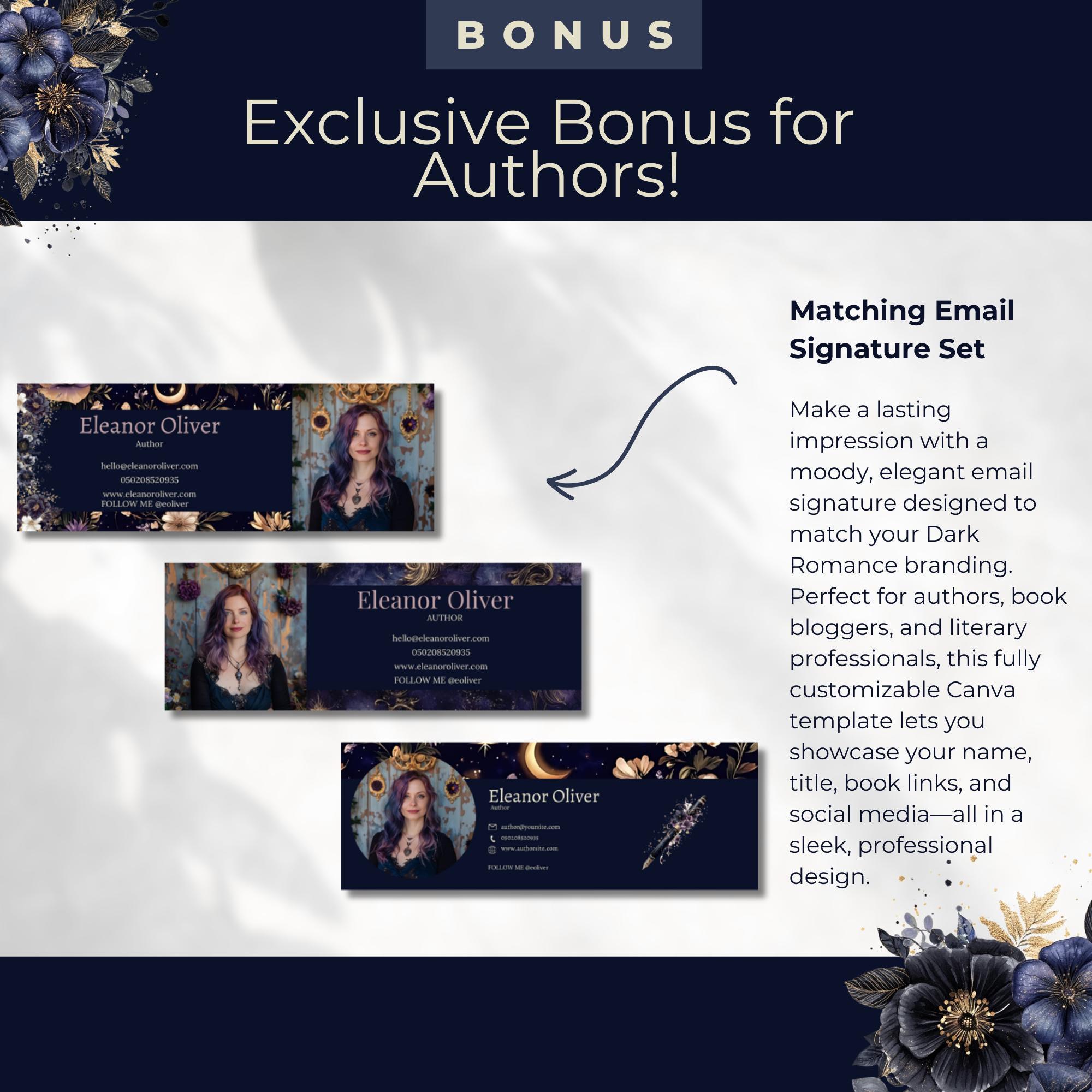 Romance Author Logo | Celestial Romantasy Logo Kit | Canva Templates ...
