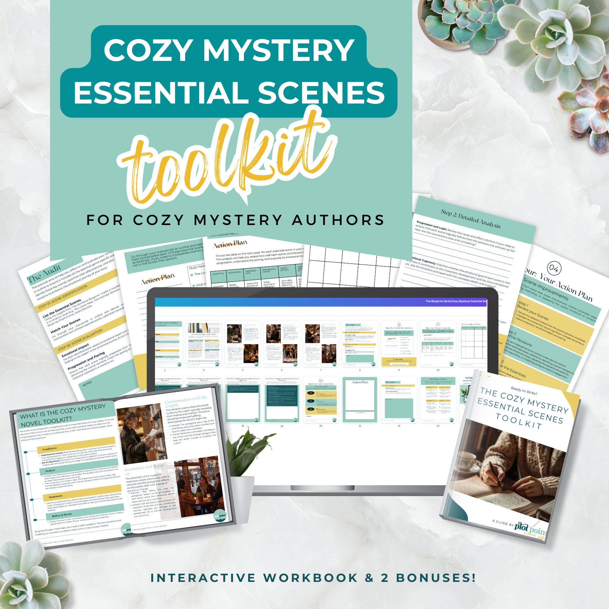 Cozy Mystery Workbook Writing Planner Novel Plotting Digital Or Printable Pdf Instant 