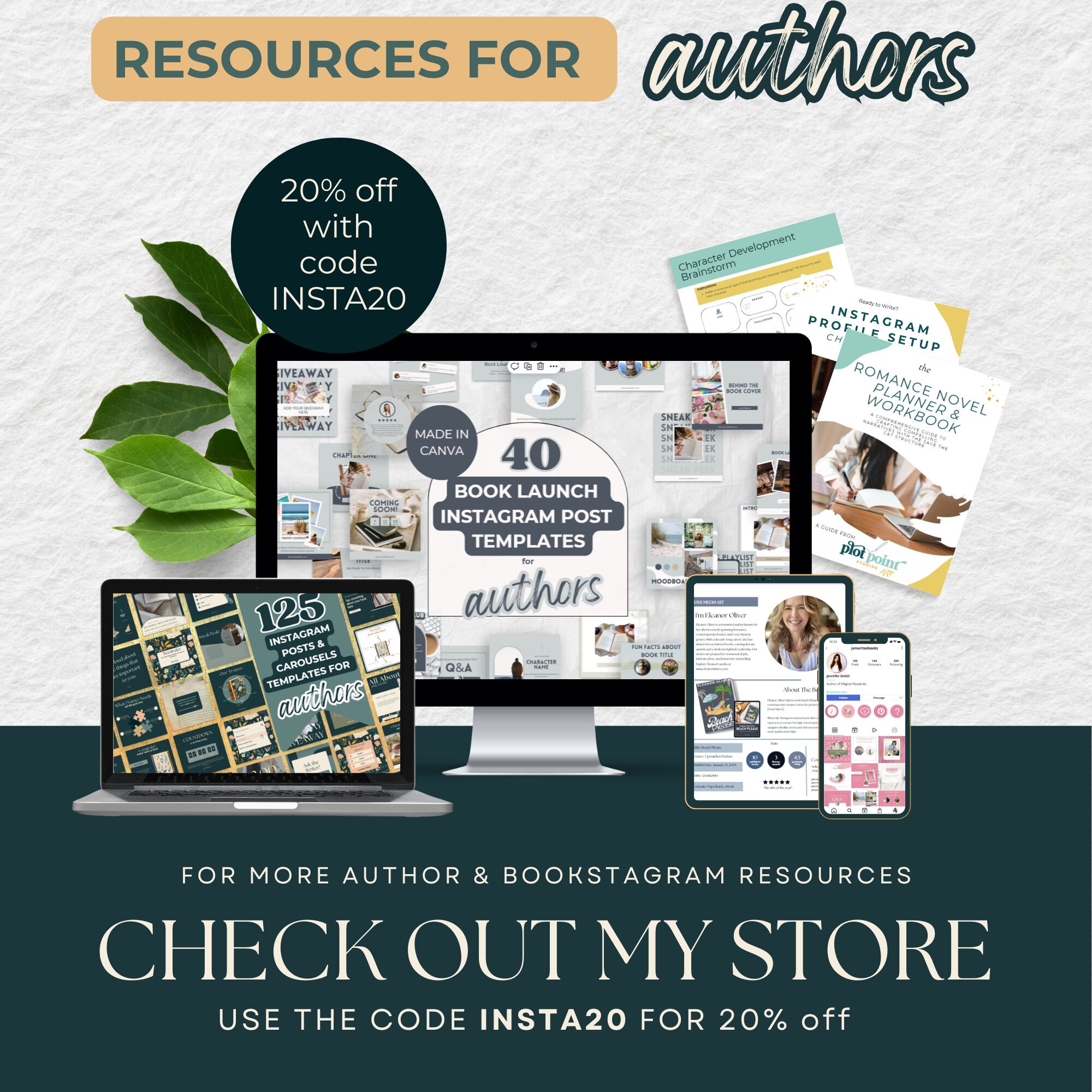 Author One Sheet, Canva Template, Media Kit Template, Author Canva ...