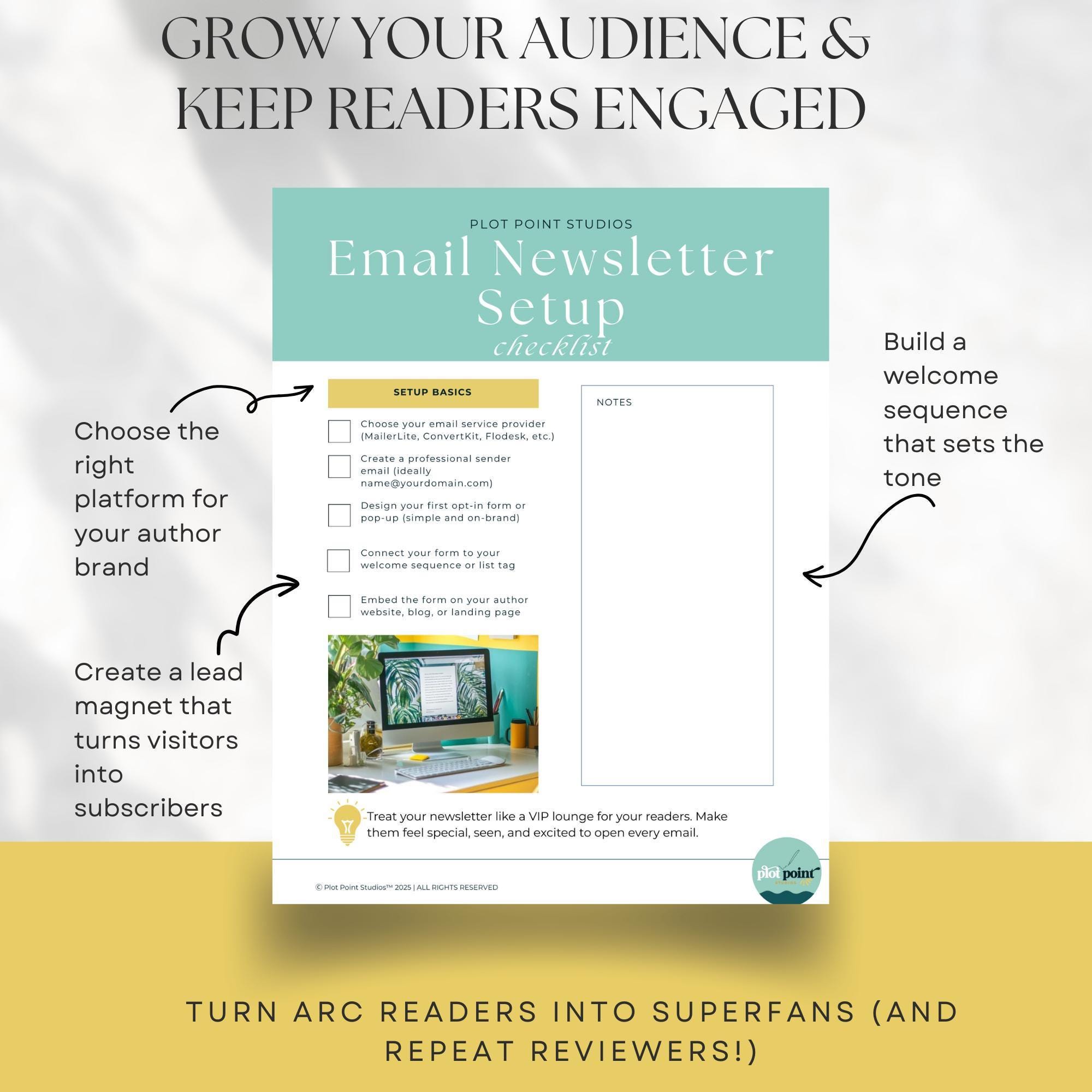Email Newsletter Setup Checklist for Authors (digital Download) - Etsy