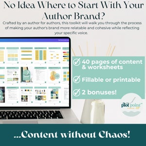 The Author Branding Toolkit Workbook, Digital or Printable Writer ...