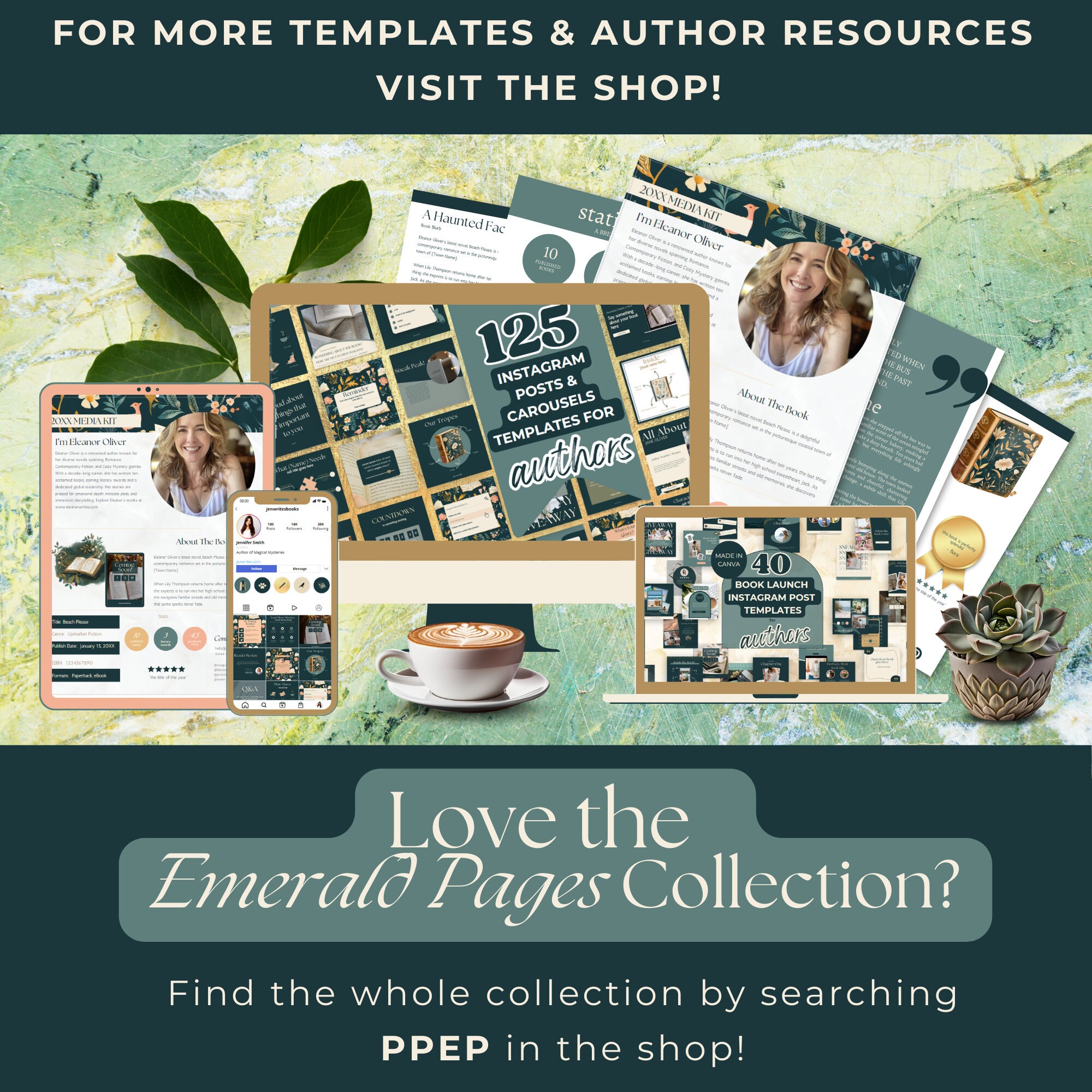 Author One Sheet, Canva Template, Media Kit Template, Author Canva ...