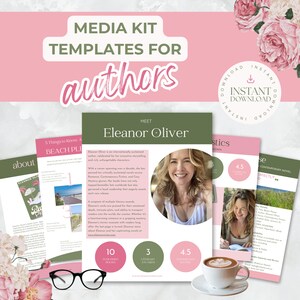 Pink Green Media Kit, Canva Template, Media Kit Template, Author Media ...