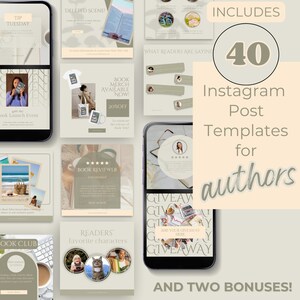 Aesthetic, Book Launch, Instagram Posts, Canva Template, Writers Social ...