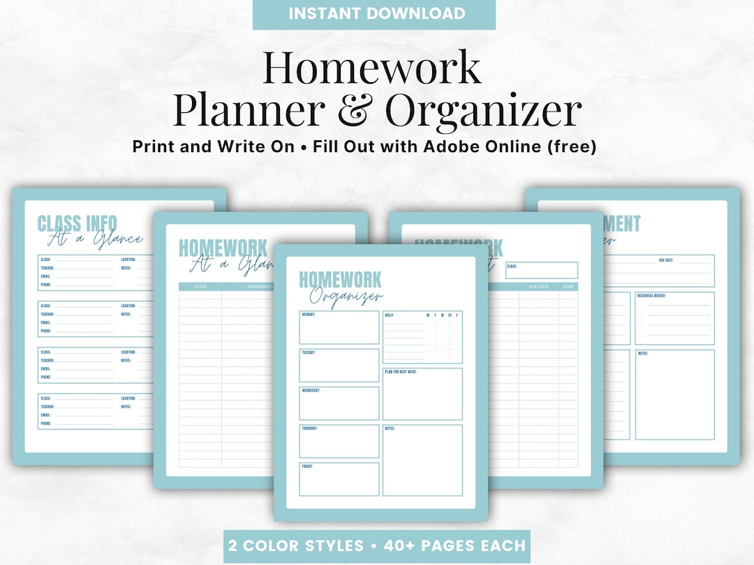 Homework Planner & School Organizer | Homework Tracker | Test Prep ...