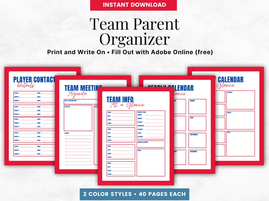Sports Team Mom Planner | Soccer Mom Football Mom | Baseball Mom | Team ...