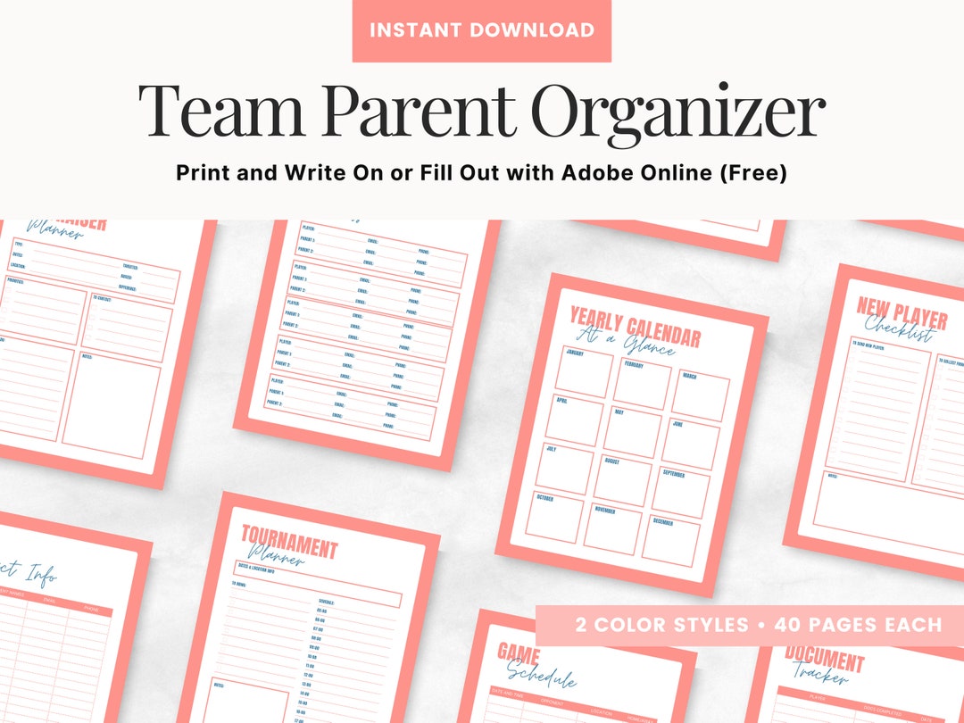 Sports Team Manager Organizer Team Mom Planner Team Organizer Team ...