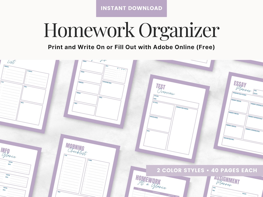 Homework Planner & School Organizer | Homework Tracker for Students ...
