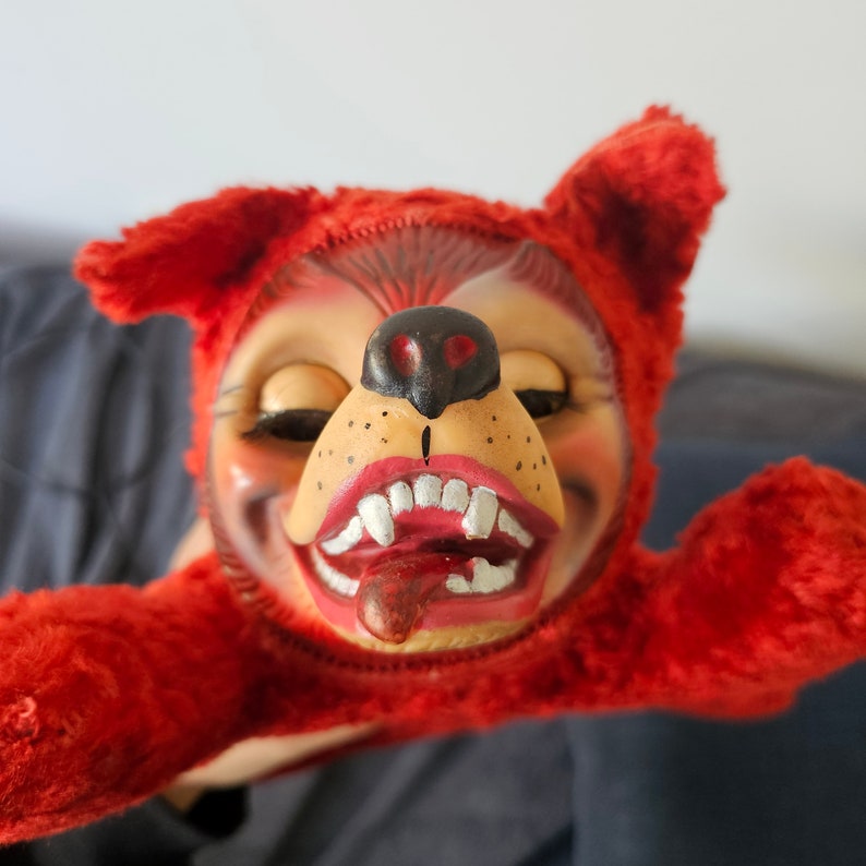Gund Red Wolf Rubber Face - Etsy