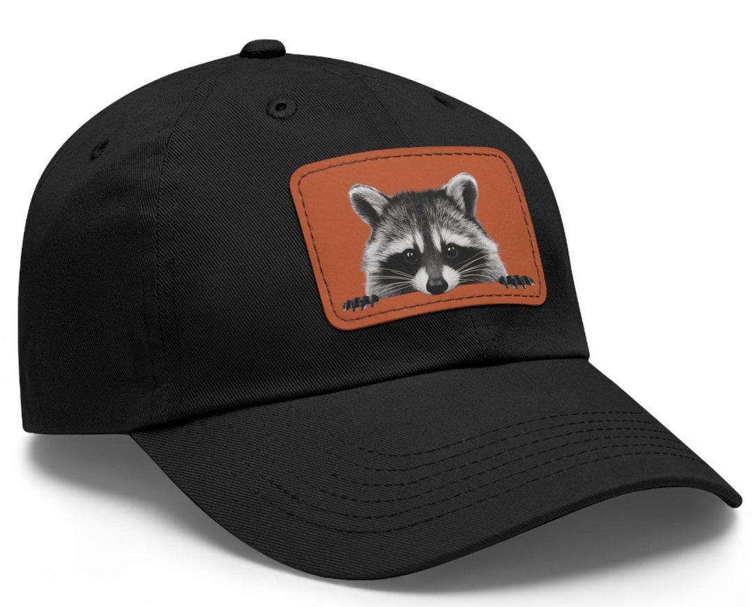 Cute Raccoon Cap, Gift for Raccoon Lovers, Dad Hat Style, Funny Animal ...