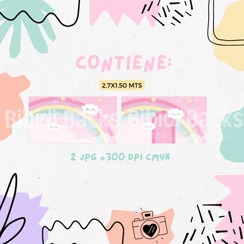 RAINBOW Digital Backgrounds (backgrounds and Elements +300 Dpi ...