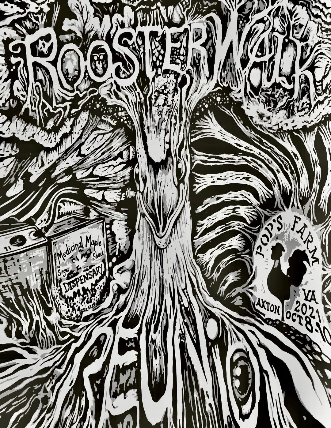 Rooster Walk Reunion Mandala Coloring Book Sampler - Etsy