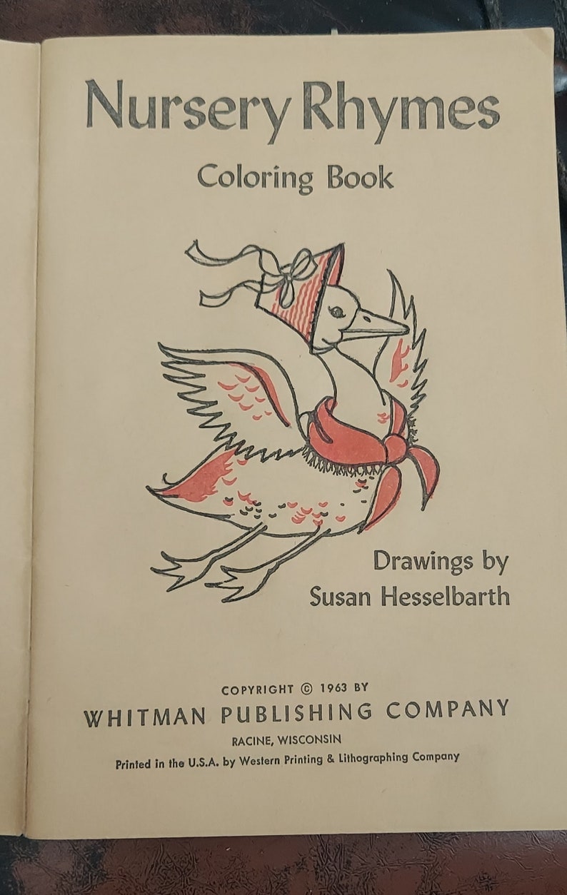 Nursery Rhymes Coloring Book - Etsy
