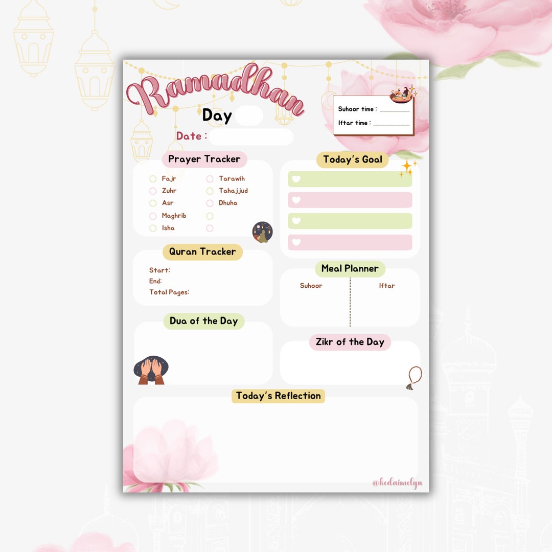 Ramadan Printable Planner Ramadan Daily Planner Ramadan Planner 2024 ...