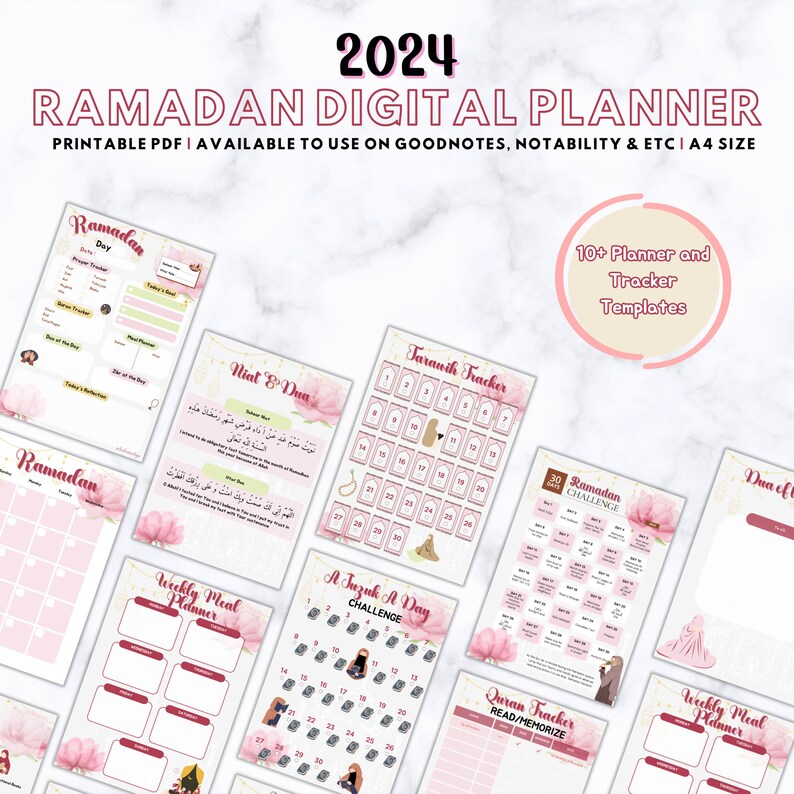 Printable Ramadan Planner 2024 Printable Daily Organizer for a Blessed ...