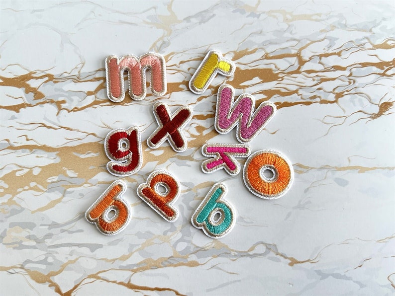 1.61in Cute Letter Patch, Letters Iron on Patch Applique, Diy Name ...