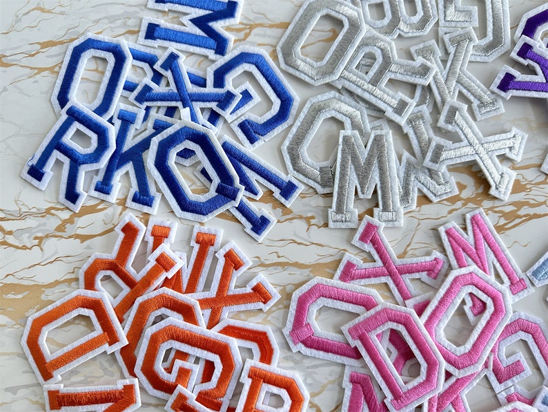 6 Colors 2.0in Letter Patch, Letters Iron on Patch Applique, Diy Name ...