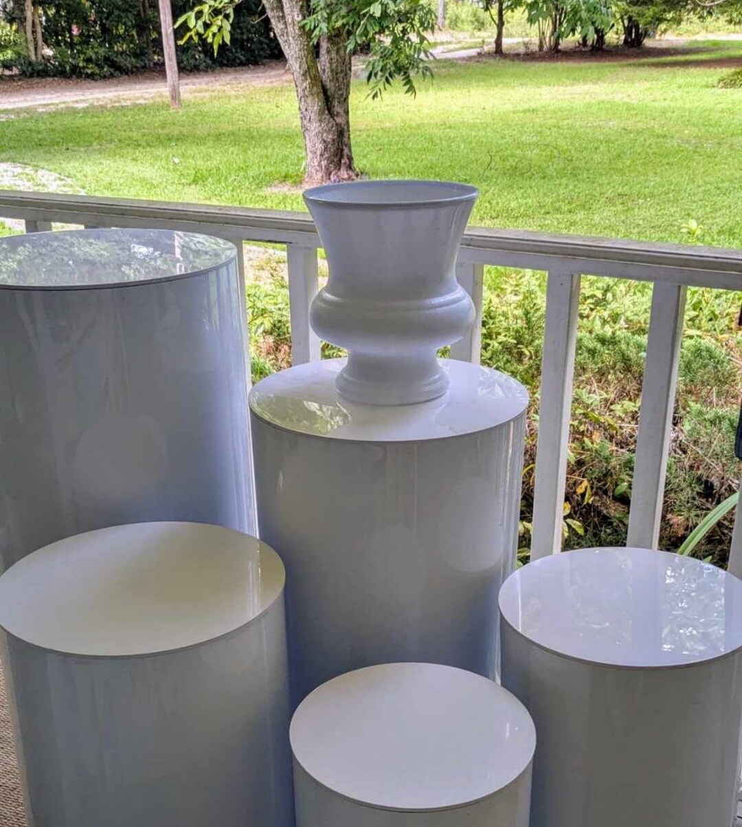 Rental: White Pedestal Stand Pillars (metter, Ga Pick-up) - Etsy