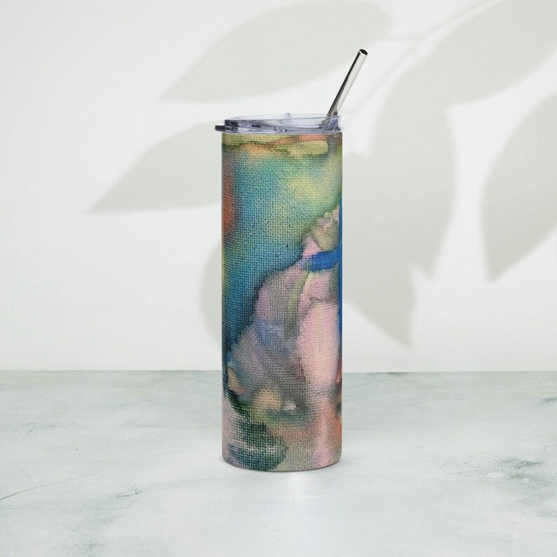 Stainless Steel Tumbler Custom Watercolor Cross - Etsy