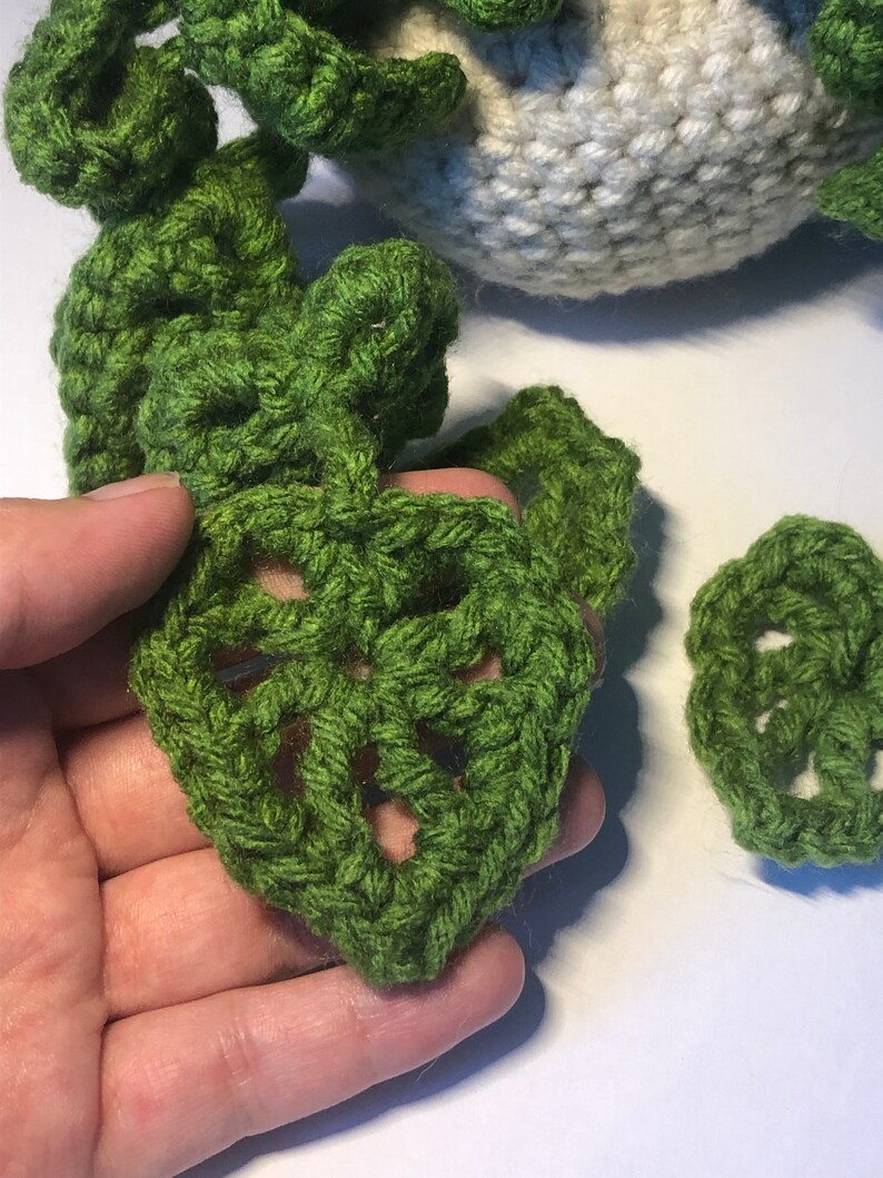 Mini Crocheted Hanging Monstera - Etsy