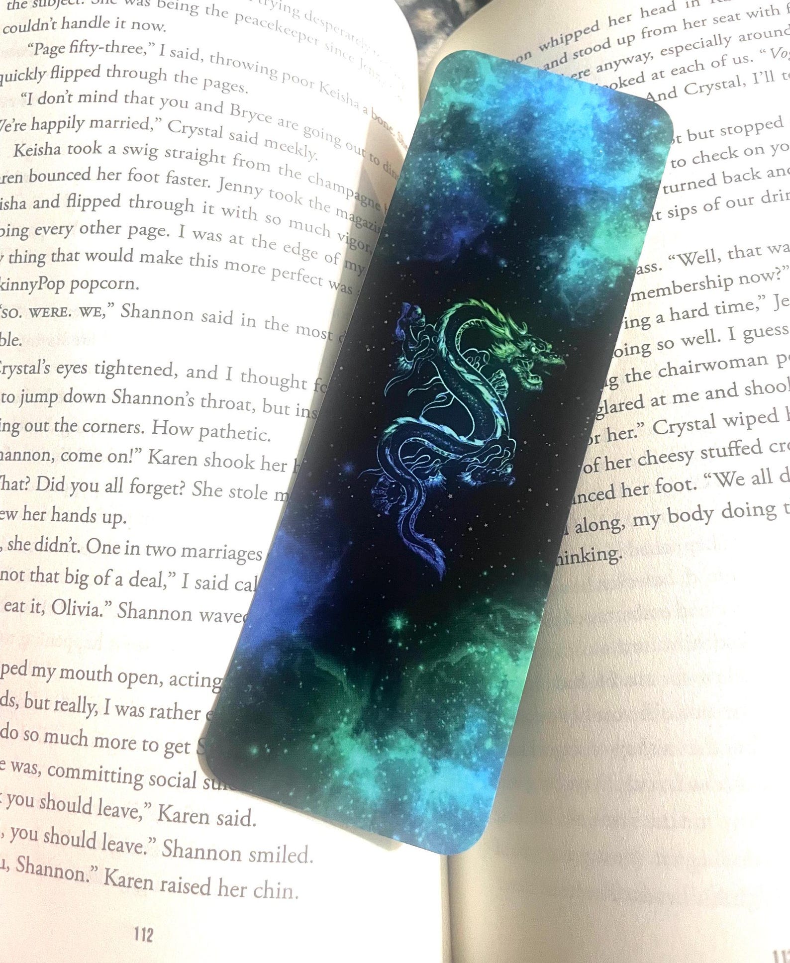 Dragon Blue and Green Bookmark - Etsy