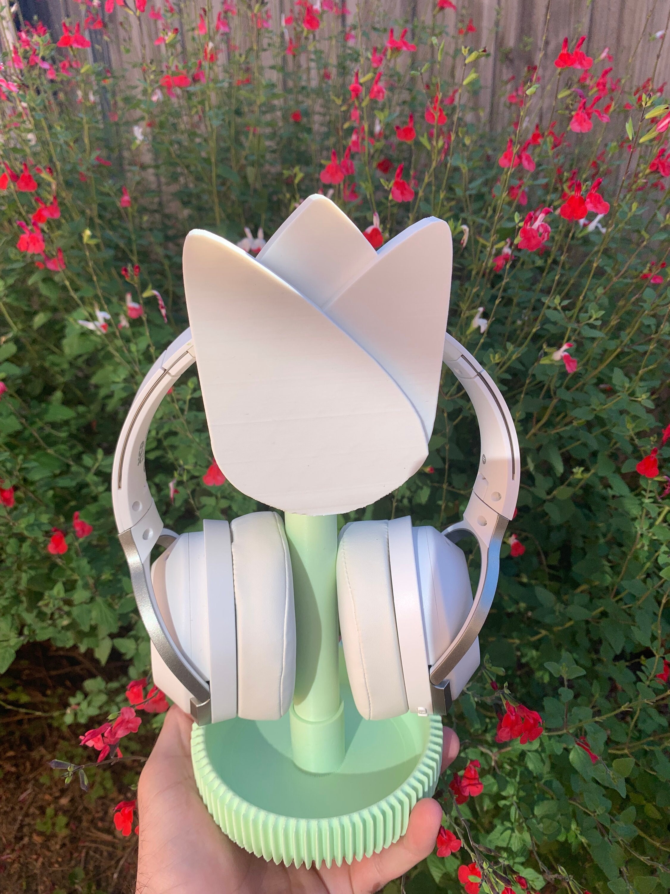 Tulip Flower Headphone Stand Cute Gaming Accessories Kawaii Gamer Girl ...