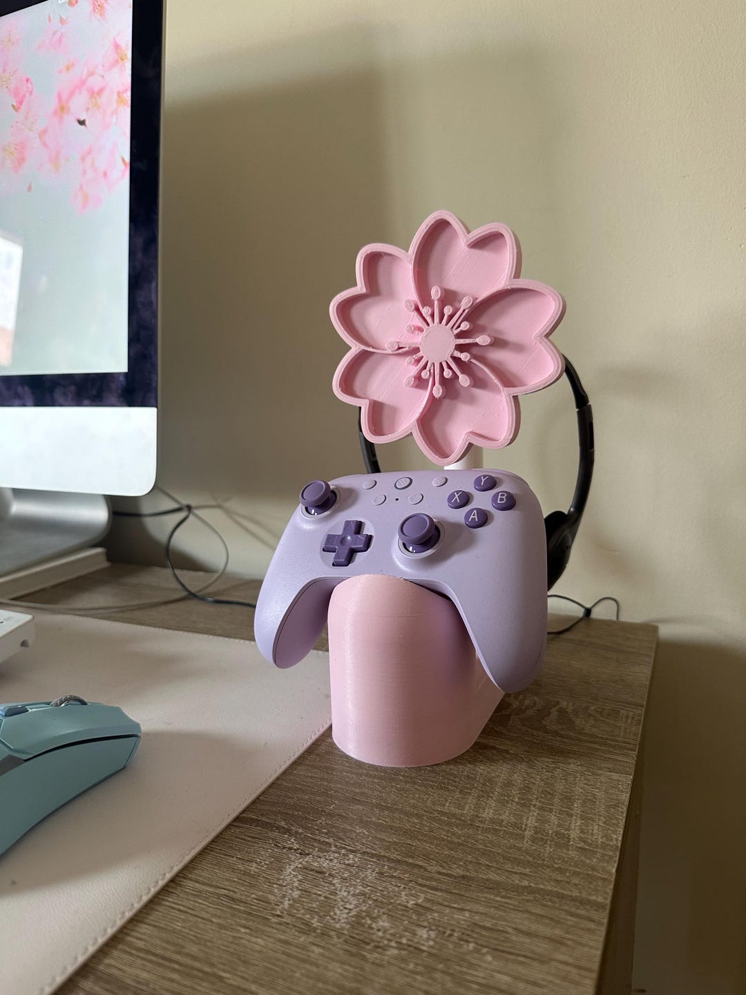Cherry Blossom Sakura Headphone Controller Stand - Cute Gaming ...