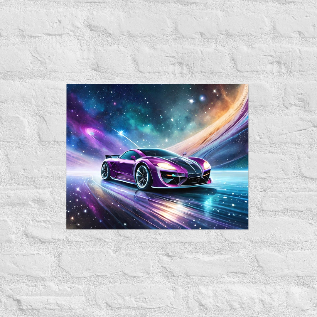 Galactic Speedster Race Car Poster - Etsy