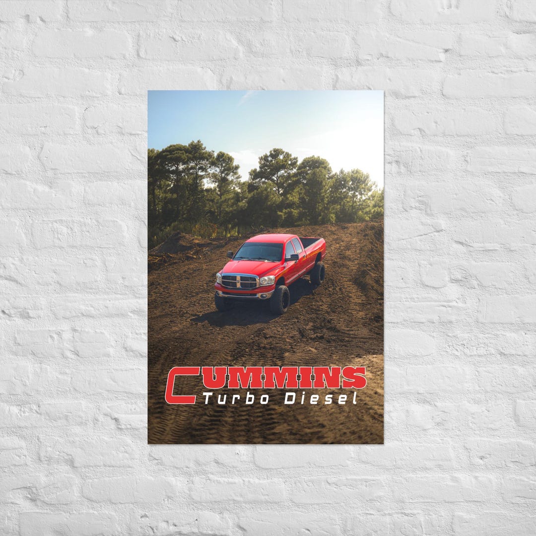 Cummins Turbo Diesel Truck Poster Automotive Wall Art - Etsy