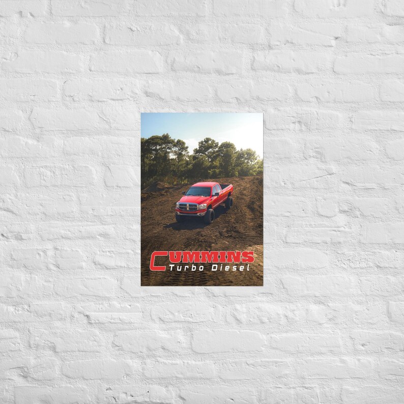 Cummins Turbo Diesel Truck Poster Automotive Wall Art - Etsy