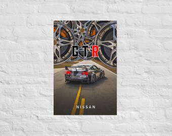 Nissan R35 Poster | Nissan GTR Godzilla | Racing Car Poster | Sports ...