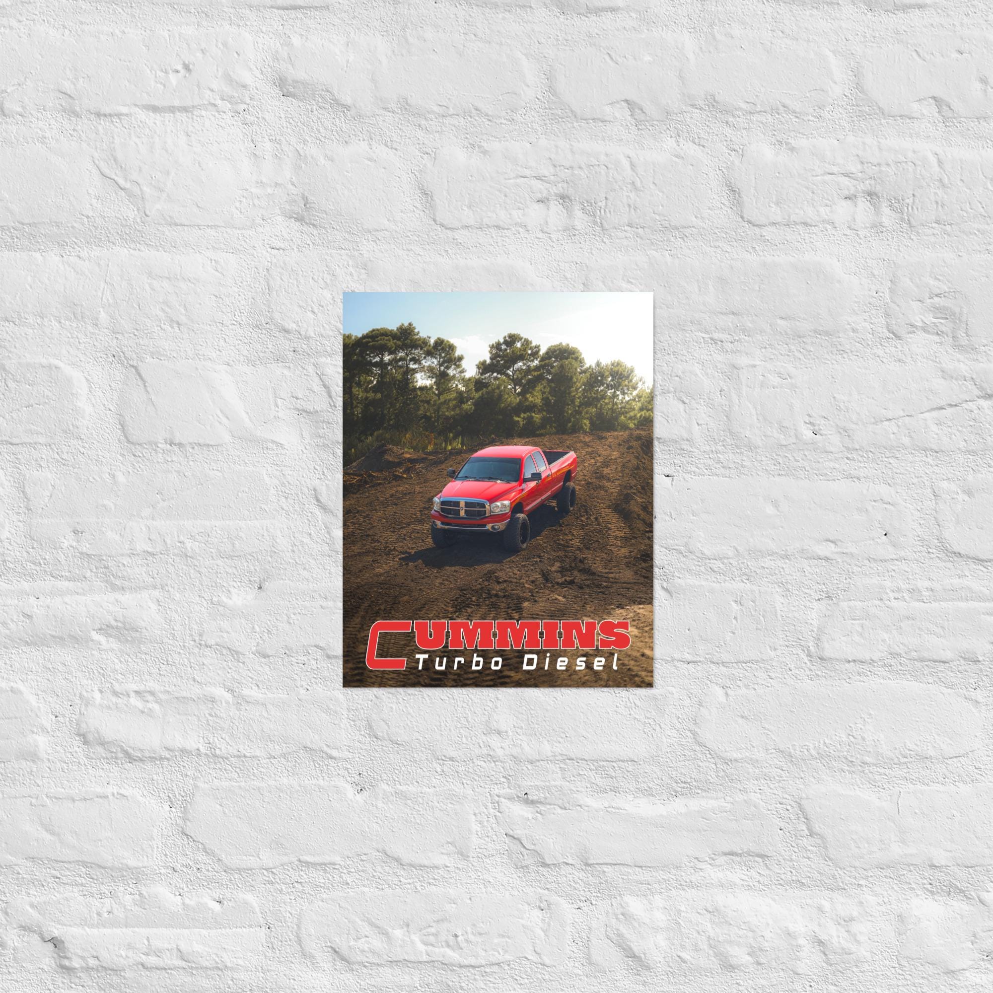 Cummins Turbo Diesel Truck Poster Automotive Wall Art - Etsy